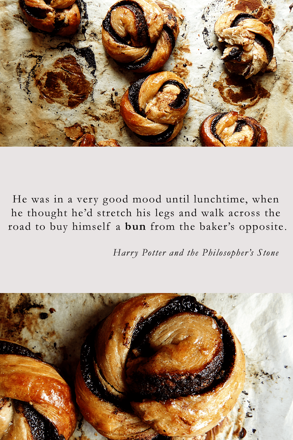 Chocolate swirl buns with buckwheat pastry - Picnic on a Broom