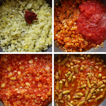 Turkish bamya (easy okra and tomato stew) - Picnic on a Broom