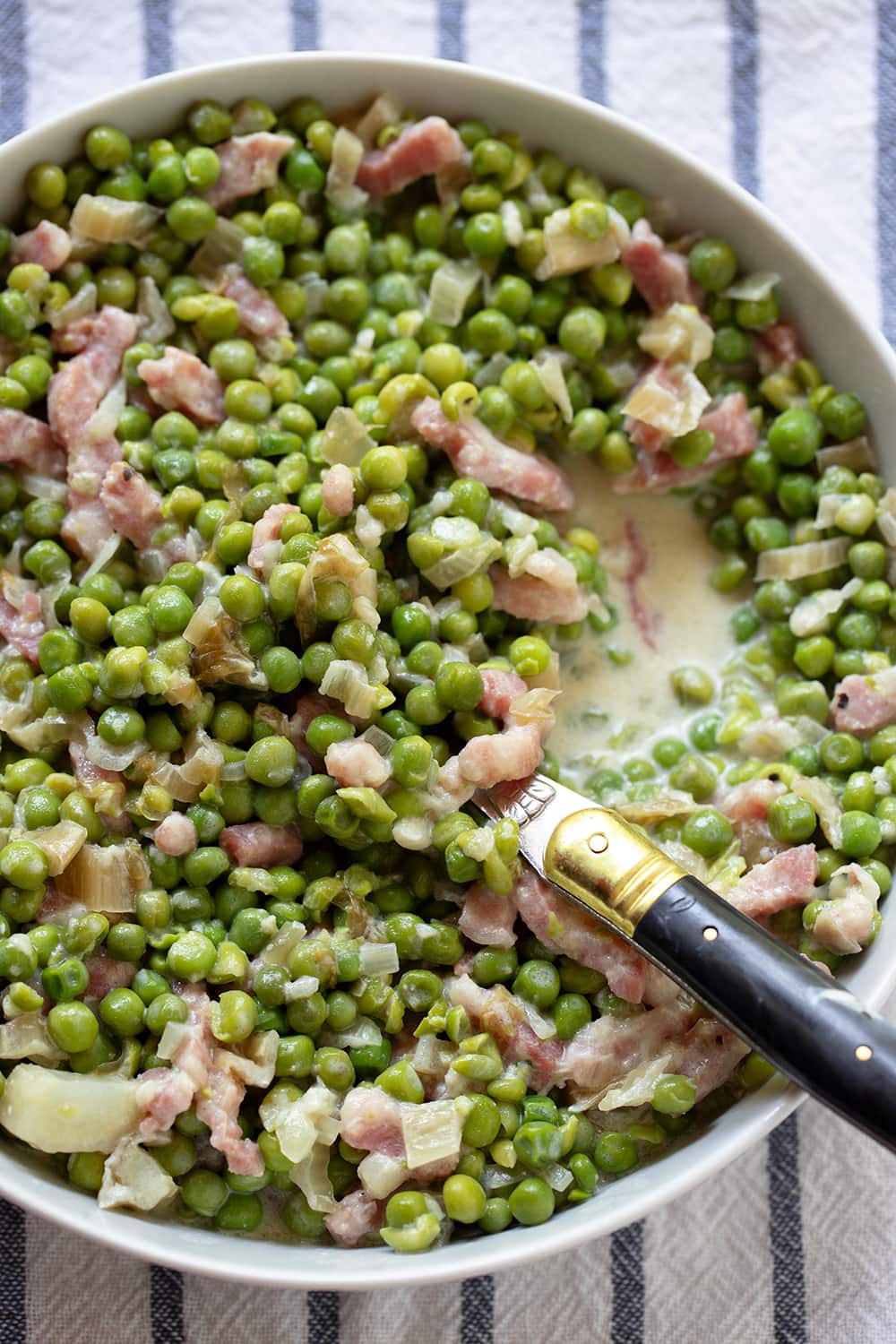 French peas with cream - Picnic on a Broom